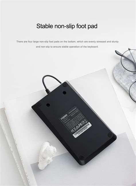 Rapoo K10 Compact Wired Numeric Keypad Number Pad Num Pad 23 Keys Shopee Malaysia