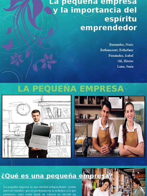 La Pequeña Empresa Y El Espiritu Emprendedor Pdf Iniciativa