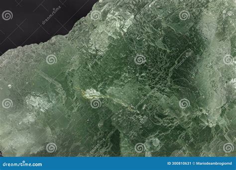 Translucent Green Fluorite Mineral Exhibiting Vibrant Hue And Semi Transparency Stock Image