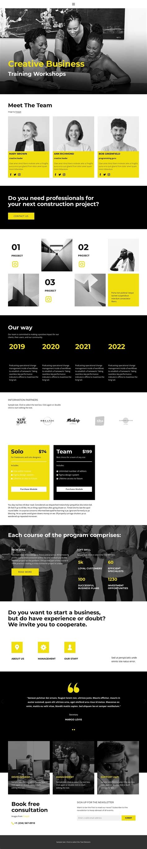 Business Model Web Page Design By Nicepage