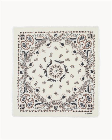 White Cashmere Bandana Kujten Cashmere