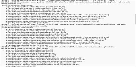 Canal显示connection Reset · Issue 4696 · Alibabacanal · Github