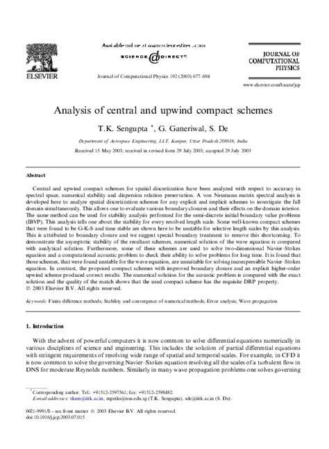 Analysis Of Central And Upwind Compact Schemes