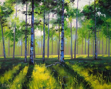 Hipster Forest Graham Gercken Landscape Painting Greenery