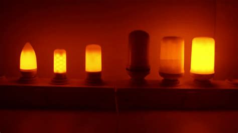 Led Flame Effect Bulb Demo Onoff Flicker Solid Light Pulsating Light Youtube