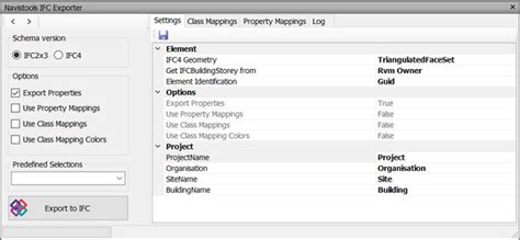 Using IFC Exporter