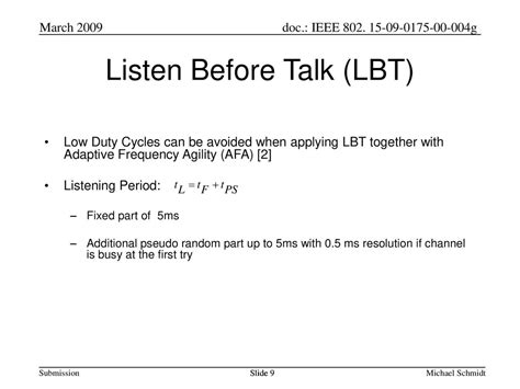 January 19 March 2009 Project Ieee P Working Group For Wireless
