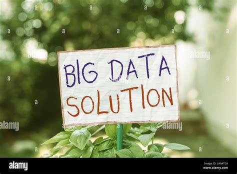 Conceptual Hand Writing Showing Big Data Solution Concept Meaning Extracting Value From Huge