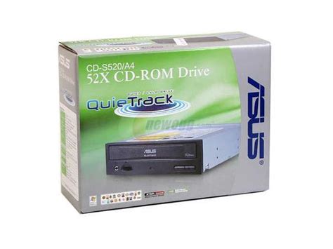 Asus Black Ide Cd Rom Drive Model Cd S520 Black Qt 52x
