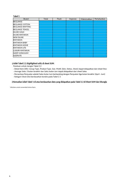 tes excel sas pdf inventory logistics