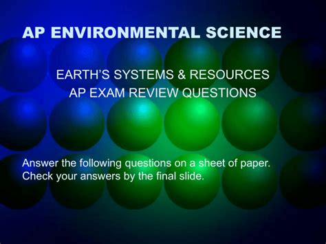 AP ENVIRONMENTAL SCIENCE
