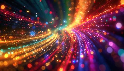Speed Lights Twisted In A Digital Cyber Technology Pattern Generative