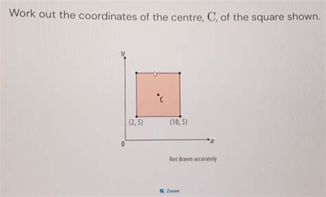 Solved Work Out The Coordinates Of The Centre C Of The Square Shown