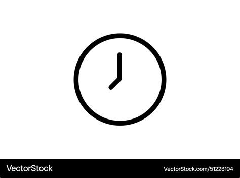 Icon Clock High Quality Black Style Pixel Perfect Vector Image