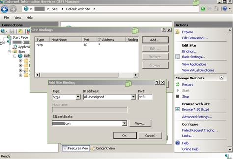 add select type and choose the ssl certificate as the server