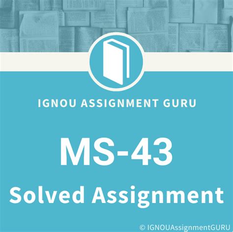 Ms 43 Management Control Systems Solved Assignment 2022 Free Ignou