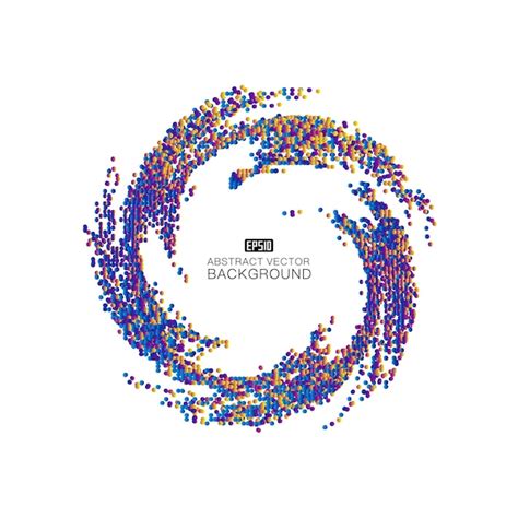 Premium Vector By Color Particles Particles Constitute A Spiral Abstract Pattern Background
