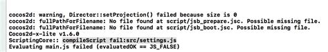 1 6导出工程启动不了 Compilescript Fail Src Settings Js Creator 2 X Cocos中文社区