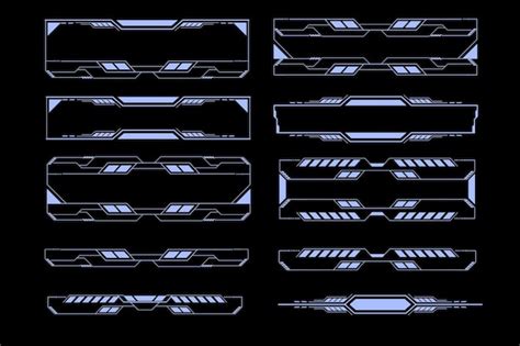 Premium Vector Futuristic Sci Fi Interface Element Hud Technology Frame Graphic Vector Design