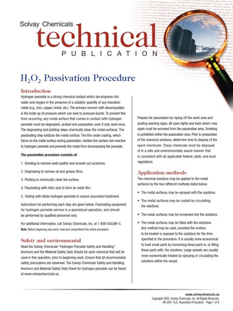 H2o2 Passivation Procedure Pdf Hydrogen Peroxide Sodium Hydroxide