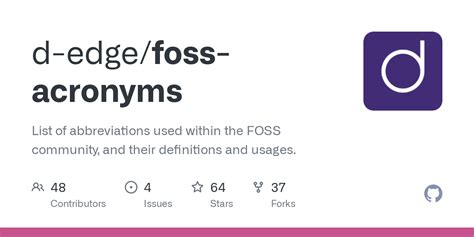 GitHub D Edge Foss Acronyms List Of Abbreviations Used Within The FOSS Community And Their