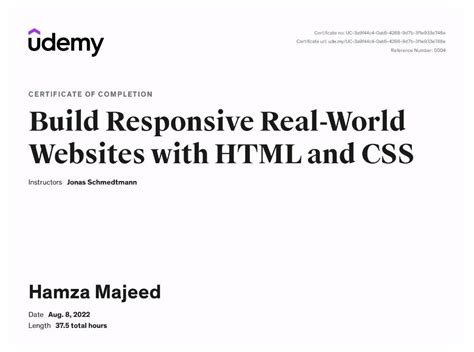 Hamza Majeed On Linkedin Frontenddeveloper Html Css Udemy