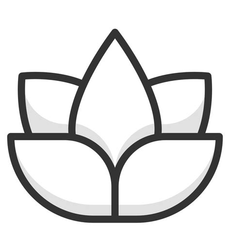 Lotus Flower Icon Line Color Vector Illustration 9690680 Vector Art At Vecteezy