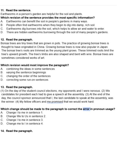 5th 6th Grade Ela Pssa Njsla Questions Standardized Test Sub Plan