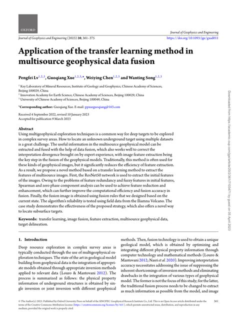 Pdf Application Of The Transfer Learning Method In Multisource