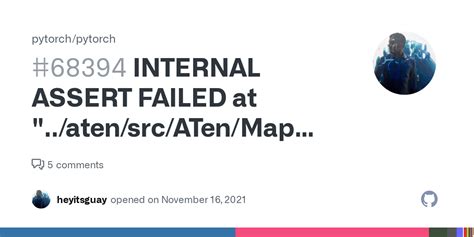 internal assert failed at aten src aten mapallocator cpp 323