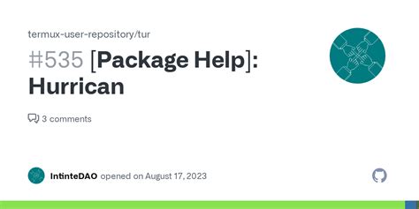 Package Help Hurrican Issue Termux User Repository Tur GitHub
