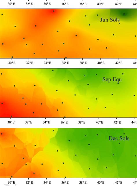 Spatial Vtec Variation Estimated By Kriging Plot Of The Average Vtec