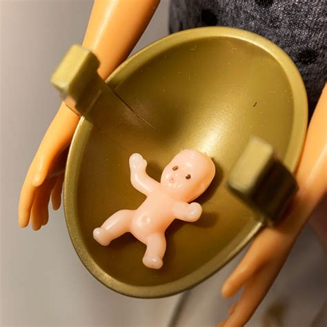 Clip On Pregnant Doll Belly Fits Barbie Comes With Baby Etsy