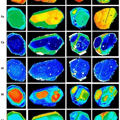 Bse Sem Images And Wds X Ray Element Maps Of Zoned Olivine Ol