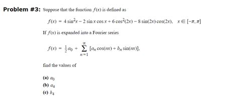 solved problem 3 suppose that the function f x is