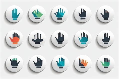 premium photo touch gesture icon pack on white backgroun