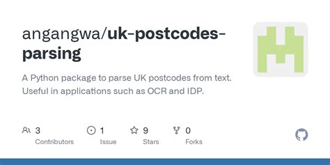 Github Angangwauk Postcodes Parsing A Python Package To Parse Uk