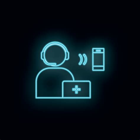 Tech Support Neon Icon Web Development Vector Icon Element Of Simple Symbol For Websites
