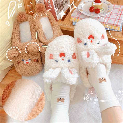 오늘만할인당일출발 뽀글이 귀요미 슬리퍼 양털 겨울 실내화 실외화 층간소음 우정템 인테리어소품 에이블리