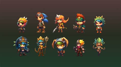 Tiny Fantasy Cartoon Stylized Male And Female Characters Drawn Style Vol1