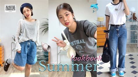 여름 시즌 장바구니로 쏙 패션 룩북 여름니트 반팔 맨투맨 버뮤다팬츠 클래식 티셔츠 YouTube