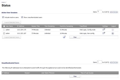 Viewing User Status