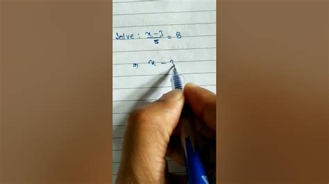 Solve Linear Equation Class 8 Algebra Mindyourchoices Shorts Youtube