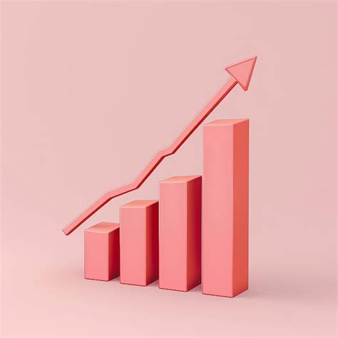 a red arrow pointing up on a graph that says quot graph quot premium