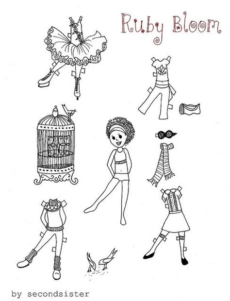 Ruby Bloom Paper Doll Paper Dolls Dolls Paper