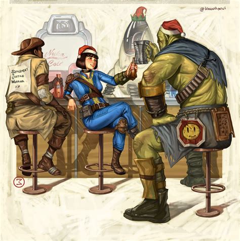 C НГ вас выходцы из убежища Super Mutant Fallout Art Fallout
