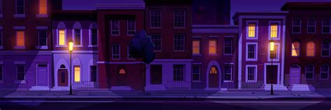 Cartoon City Street At Night Ghetto Cartoon Background By Cartoonsco