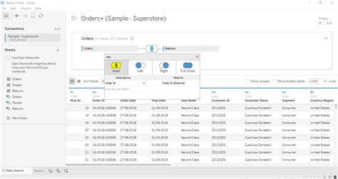 Tableau Data Joining Cloudduggu