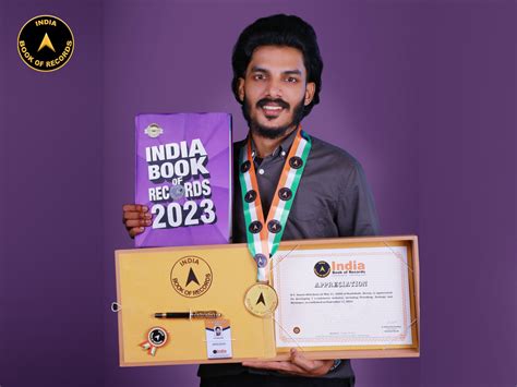 Nv Sainul Abid Appreciation India Book Of Records