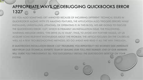 PPT A Quick Technical Guide To Fix QuickBooks Error Easily PowerPoint Presentation ID